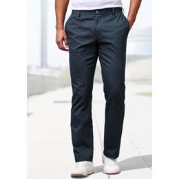 H.I.S. H.I.S Herren Stoffhose "aus leicht elastischer Struktur-Qualit&auml;t", blau, Gr. 34, unifarben, Web, Obermaterial: 53% Baumwolle, 30% Polyester, 15%