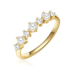 Glanzst&uuml;cke M&uuml;nchen Glanzst&uuml;cke M&uuml;nchen Ring Damen Gr&ouml;&szlig;e 60 goldgelb / transparent / perlwei&szlig;