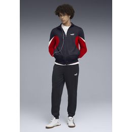 Puma Herren Trainingsanzug "ESS BLOCK POLY SUIT", blau, Gr. M, Trikot, Obermaterial: 100% Polyester, Sportanz&uuml;ge, f&uuml;r entspannte Tage, f&uuml;r