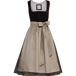 Hammerschmid Midi Dirndl Pillersee Braun/Beige (Gr&ouml;&szlig;e: 46)