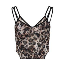 LeGer by Lena Gercke Top 'Cara' Damen Gr&ouml;&szlig;e M beige / dunkelbraun / schwarz