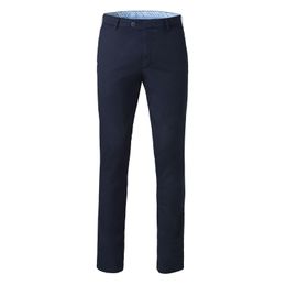 MEYER Herren Chinos "Paris 1-5073", blau, Gr. 27, unifarben, 98% Baumwolle, 2% Elasthan, Hosen, mit buntem Innenfutter