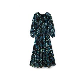 Desigual Kleid 'RHODE ISLAND' Damen Gr&ouml;&szlig;e 42 blau / gr&uuml;n / schwarz / offwhite Sommerkleid