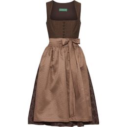 Country Line Langes Dirndl Braun/Cognac (Gr&ouml;&szlig;e: 40)