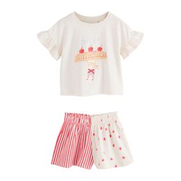 next Set girl size 74 Beige / Ecru / Blood red
