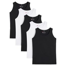 bonprix Damen Longtop, schwarz-wei&szlig;, Gr. 52, Jersey, Obermaterial: 100% Baumwolle, Tops, figurumspielende Passform, po-bedeckend