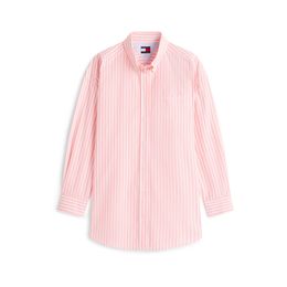 Tommy Jeans Bluse Damen Gr&ouml;&szlig;e M rosa / wei&szlig;