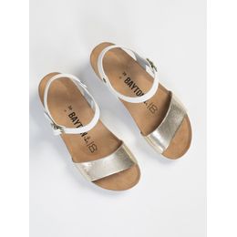 Bayton Sandale 'Wodonga' Damen Gr&ouml;&szlig;e 38 gold / schwarz / wei&szlig;