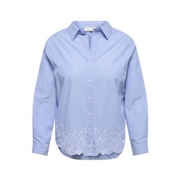 Only Carmakoma Bluse 'Carcetina' Damen Gr&ouml;&szlig;e 5XL hellblau / wei&szlig;