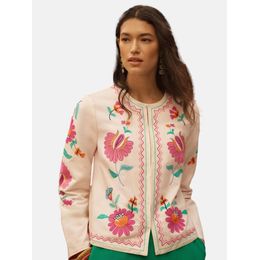 Love & Roses Jacke Damen Gr&ouml;&szlig;e M ecru / jade / orange / pitaya Sommerjacke