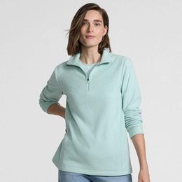 LANDS' END Anyweather Fleece-Pullover mit Rei&szlig;verschluss f&uuml;r Damen in Petite-Gr&ouml;&szlig;e, Damen, size: petite, Gr&uuml;n, Polyester, by Lands' End
