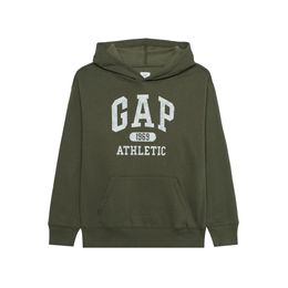 GAP Sweatshirt 'HERITAGE' Jungen Gr&ouml;&szlig;e 104/110 dunkelgr&uuml;n / wei&szlig;