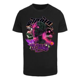 Mister Tee T-Shirt 'Wish You Were Here' Herren Gr&ouml;&szlig;e L mint / lila / pink / schwarz