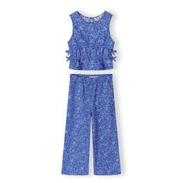 MINOTI Set M&auml;dchen Gr&ouml;&szlig;e 146/152 royalblau / wei&szlig;