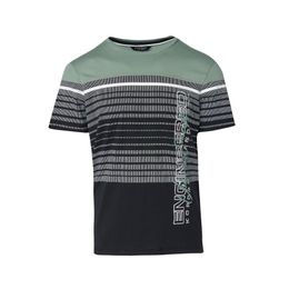 Koroshi T-Shirt Herren Gr&ouml;&szlig;e XXXL pastellgr&uuml;n / schwarz / wei&szlig;