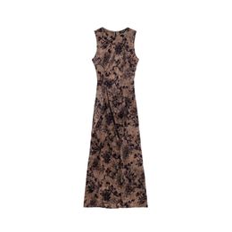 Desigual Kleid Damen Gr&ouml;&szlig;e 42 braun / schwarz Sommerkleid
