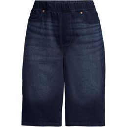 LANDS' END Starfish Knit Denim Bermuda-Shorts 30 cm, Damen, size: regular, Blau, Baumwoll-Mischung/Polyester-Mischung, by Lands' End