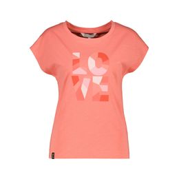 alife and kickin Alife & Kickin T-Shirt 'SigridAK P' Damen Gr&ouml;&szlig;e XS orange / koralle / pastellpink / wei&szlig;