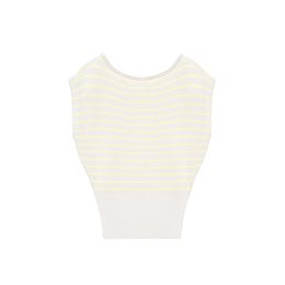Pull&Bear Pull&bear Pullover Damen Gr&ouml;&szlig;e M gelb / wei&szlig;