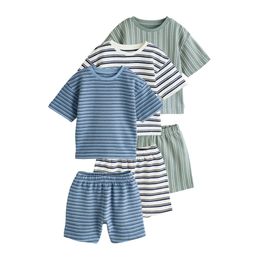 next Schlafanzug Jungen Gr&ouml;&szlig;e 86 saphir / pastellgr&uuml;n / schwarz / offwhite