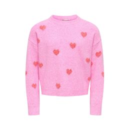Only Girls Pullover 'KOGRica' M&auml;dchen Gr&ouml;&szlig;e 122/128 fuchsia / rot