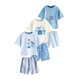 next Schlafanzug Jungen Gr&ouml;&szlig;e 86 blau / navy / rot / schwarz
