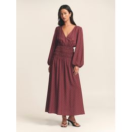 St Mrlo Kleid 'May Gather' Damen Gr&ouml;&szlig;e 42 dunkelrot / wei&szlig; Sommerkleid