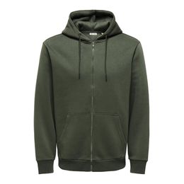 Only & Sons Only & Sons Zip-Up Hoodie 'ONSceres' male size XXL Olive
