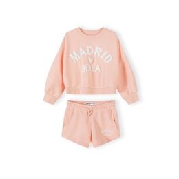 MINOTI Set M&auml;dchen Gr&ouml;&szlig;e 98/104 koralle / wei&szlig;