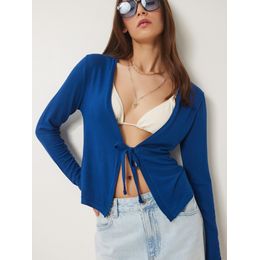Happiness İstanbul Strickjacke Damen Gr&ouml;&szlig;e L kobaltblau