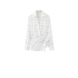 Mango Blouse 'CHECK' female size XXL Cream / Black