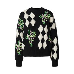 Essentiel Antwerp Pullover 'Jactori' Damen Gr&ouml;&szlig;e M hellgr&uuml;n / rosa / schwarz / wollwei&szlig;