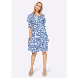 Heine Kleid Damen Gr&ouml;&szlig;e 40 royalblau / wei&szlig; Sommerkleid