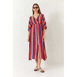 Bianco Lucci Kleid Damen Gr&ouml;&szlig;e 38 pink / rot / schwarz / wei&szlig;