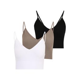 Only Carmakoma BH 'CARVICKY' Damen Gr&ouml;&szlig;e 80 mokka / schwarz / wei&szlig;