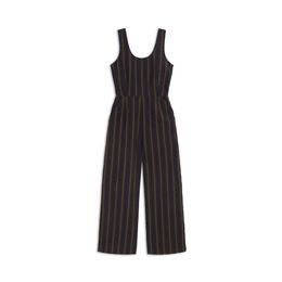 thinking mu Jumpsuit 'RAFLESIA' Damen Gr&ouml;&szlig;e XL navy / kastanienbraun / dunkelgelb