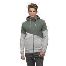 Ragwear Zip-Up Hoodie 'Sofian' male size XL Grey / Jade