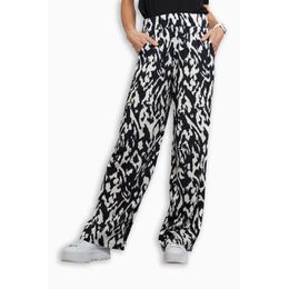 Seidel Moden Damen Stoffhose "Otto exclusiv", schwarz-wei&szlig;, Gr. 50, gemustert, Web, Obermaterial: 100% Viskose, Hosen, mit grafischem Muster und