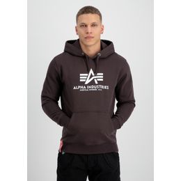 Herren Hoodie "Basic Hoodie BL", braun, Gr. S, Alpha Industries, Obermaterial: 80% Baumwolle, 20% Polyester, Sweatshirts