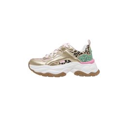 Buffalo Sneaker Damen Gr&ouml;&szlig;e 36 braun / gold / schwarz Sommerschuhe