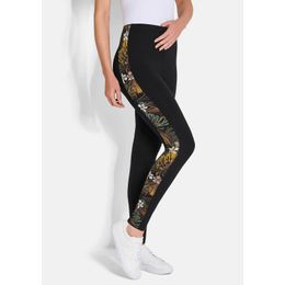 GOLDNER Damen 2-in-1-Hose "Kurzgr&ouml;&szlig;e Schmale Doppelpack-Leggings", schwarz, Gr. 23, Obermaterial: 95% Viskose CV. 5% Elasthan EL., Hosen, Dezenter