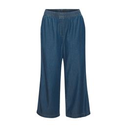 H.I.S. H.I.S Damen Culotte, Gr. 32jeansblau, Obermaterial: 65% Lyocell, 35% Baumwolle, unifarben, Basic, Hosen, weit geschnitten, in Denim Optik