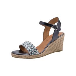 Tamaris Sandale Damen Gr&ouml;&szlig;e 38 t&uuml;rkis / nachtblau / silber / wei&szlig;