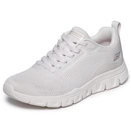 Skechers Damen Sneaker "BOBS B LITE", Gr. 38, wei&szlig;, Textil, Schuhe, Schn&uuml;rschuh, Halbschuh, Freizeitsneaker mit Memory Foam