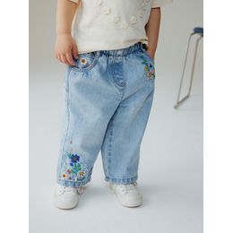 next Jeans M&auml;dchen Gr&ouml;&szlig;e 98 kobaltblau / hellblau / gr&uuml;n / wei&szlig;