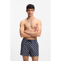 HUGO UNDERWEAR Herren Badeshorts "AARON", schwarz-wei&szlig;, Gr. XXL, Web, Obermaterial: 100% Polyester. Futter: 100% Polyester, Badehosen, mit