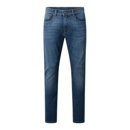 Pierre Cardin Herren Gerade Jeans "Laval", blau, Gr. 34, uni, Obermaterial: 81% Baumwolle CO. 18% Polyester PES. 1% Elasthan EL., Jeans, mit