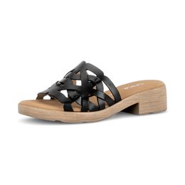 Gabor Damen Pantolette "Pisa", Gr. 41, schwarz, Kalbsleder, unifarben, Schuhe, Blockabsatz, Sommerschuh in Komfortweite H (= sehr weit)