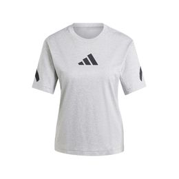 adidas Sportswear Funktionsshirt 'Z.N.E.' Damen Gr&ouml;&szlig;e XXXL/4XL hellgrau / schwarz