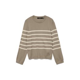 V&eacute;ro Moda Vero Moda Pullover 'VMSABA' Damen Gr&ouml;&szlig;e M beige / braun